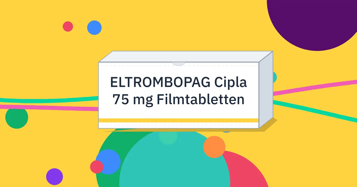Symbolbild: Packung mit der Aufschrift ELTROMBOPAG Cipla 75 mg Filmtabletten (PZN 20002314) – Verfügbarkeit und Bezug in Apotheken in Frankfurt am Main