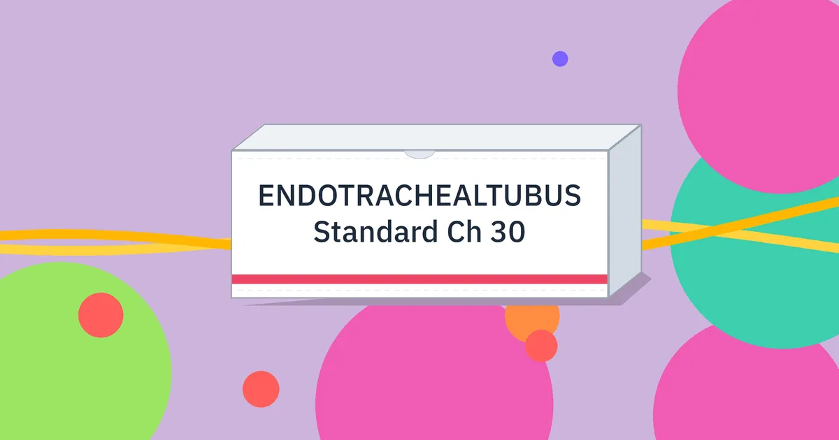 Symbolbild: Packung mit der Aufschrift ENDOTRACHEALTUBUS Standard Ch 30 (PZN 04472121) – Verfügbarkeit und Bezug in Apotheken in Frankfurt am Main