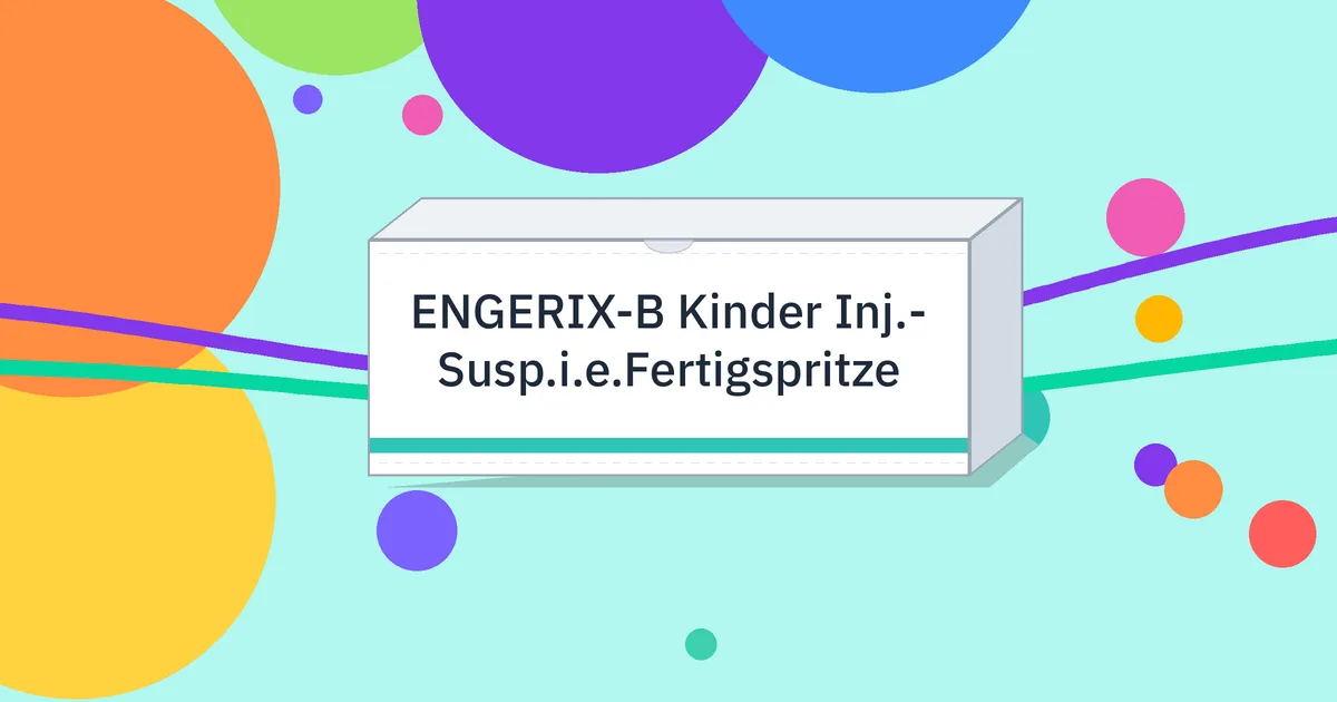 Symbolbild: Packung mit der Aufschrift ENGERIX-B Kinder Inj.-Susp.i.e.Fertigspritze (PZN 01106858) – Verfügbarkeit und Bezug in Apotheken in Frankfurt am Main