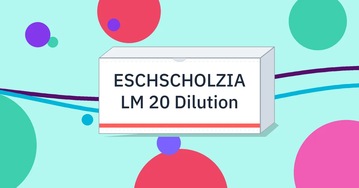 Symbolbild: Packung mit der Aufschrift ESCHSCHOLZIA LM 20 Dilution (PZN 13480071) – Verfügbarkeit und Bezug in Apotheken in Frankfurt am Main
