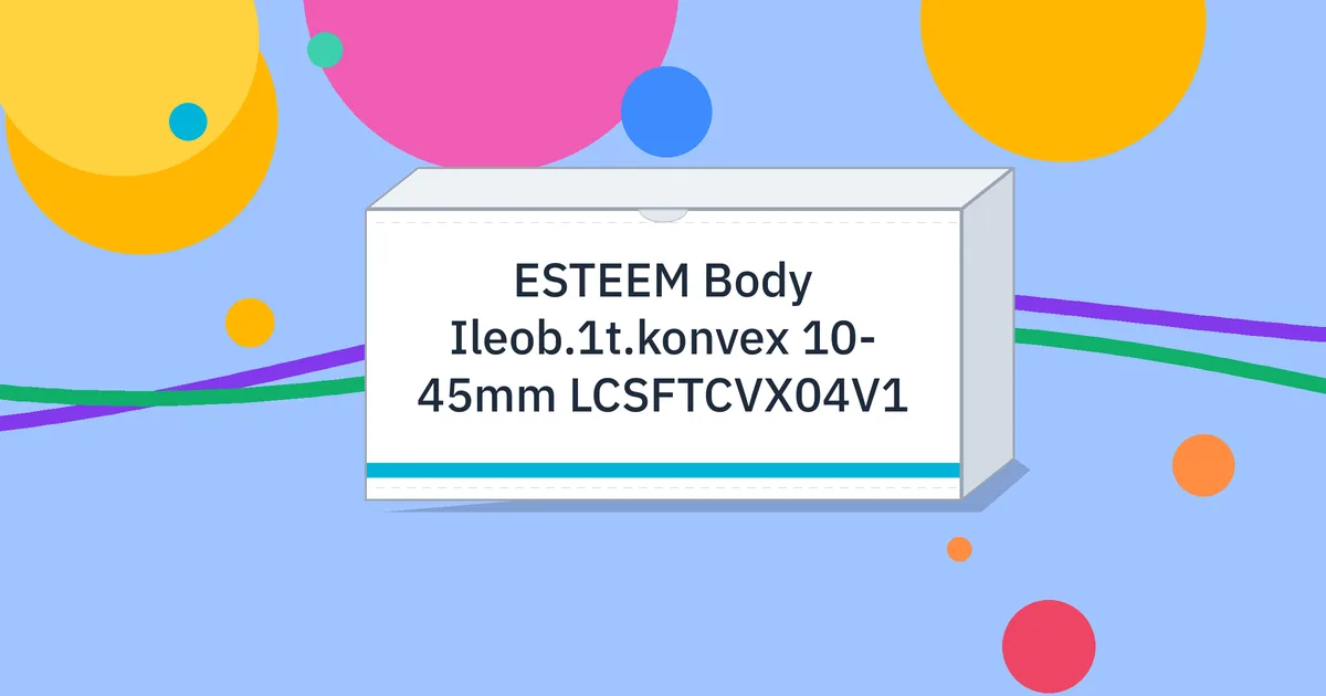 Symbolbild: Packung mit der Aufschrift ESTEEM Body Ileob.1t.konvex 10-45mm LCSFTCVX04V1 (PZN 18837750) – Verfügbarkeit und Bezug in Apotheken in Frankfurt am Main
