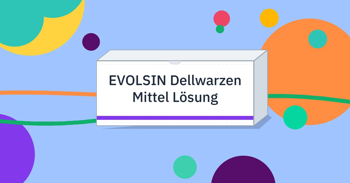 Symbolbild: Packung mit der Aufschrift EVOLSIN Dellwarzen Mittel Lösung (PZN 19525260) – Verfügbarkeit und Bezug in Apotheken in Frankfurt am Main