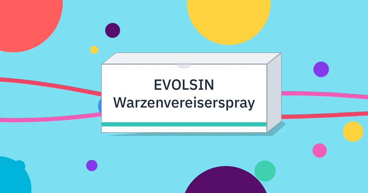 Symbolbild: Packung mit der Aufschrift EVOLSIN Warzenvereiserspray (PZN 17847835) – Verfügbarkeit und Bezug in Apotheken in Frankfurt am Main
