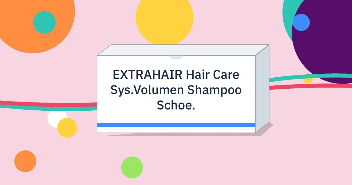 Symbolbild: Packung mit der Aufschrift EXTRAHAIR Hair Care Sys.Volumen Shampoo Schoe. (PZN 03448008) – Verfügbarkeit und Bezug in Apotheken in Frankfurt am Main