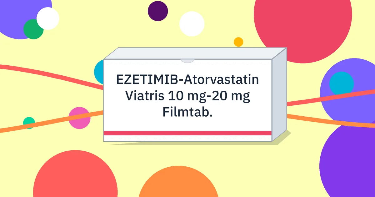 Symbolbild: Packung mit der Aufschrift EZETIMIB-Atorvastatin Viatris 10 mg-20 mg Filmtab. (PZN 19894684) – Verfügbarkeit und Bezug in Apotheken in Frankfurt am Main