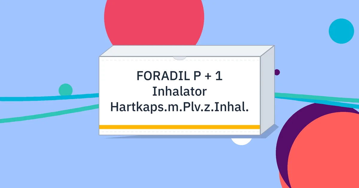 Symbolbild: Packung mit der Aufschrift FORADIL P + 1 Inhalator Hartkaps.m.Plv.z.Inhal. (PZN 03245185) – Verfügbarkeit und Bezug in Apotheken in Frankfurt am Main