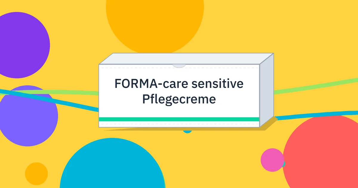Symbolbild: Packung mit der Aufschrift FORMA-care sensitive Pflegecreme (PZN 19215507) – Verfügbarkeit und Bezug in Apotheken in Frankfurt am Main