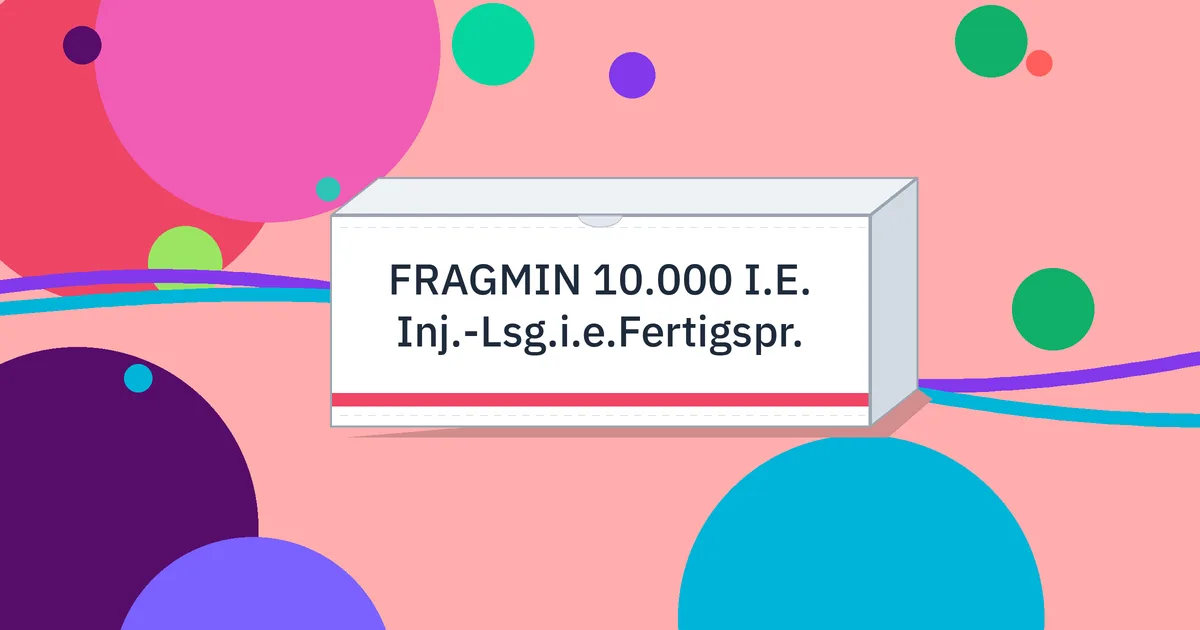 Symbolbild: Packung mit der Aufschrift FRAGMIN 10.000 I.E. Inj.-Lsg.i.e.Fertigspr. (PZN 09723125) – Verfügbarkeit und Bezug in Apotheken in Frankfurt am Main