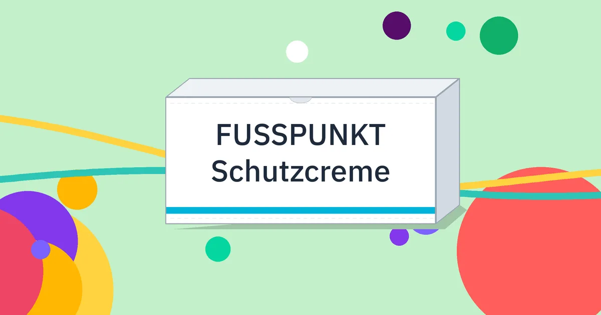 Symbolbild: Packung mit der Aufschrift FUSSPUNKT Schutzcreme (PZN 18436382) – Verfügbarkeit und Bezug in Apotheken in Frankfurt am Main