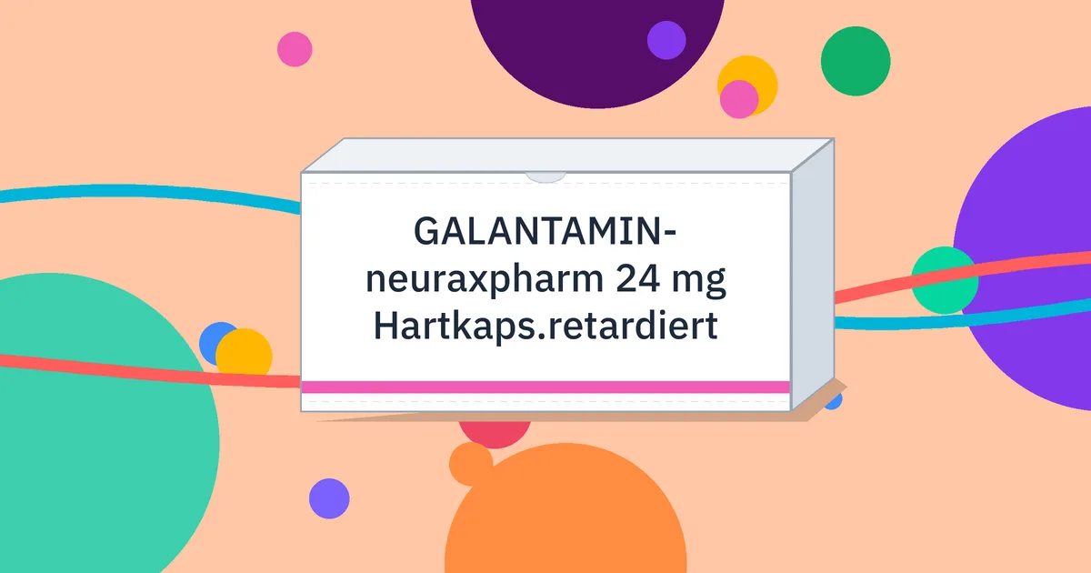 Symbolbild: Packung mit der Aufschrift GALANTAMIN-neuraxpharm 24 mg Hartkaps.retardiert (PZN 09381914) – Verfügbarkeit und Bezug in Apotheken in Frankfurt am Main