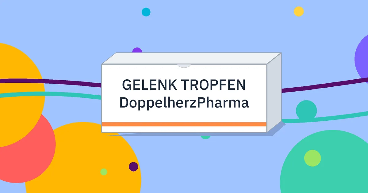 Symbolbild: Packung mit der Aufschrift GELENK TROPFEN DoppelherzPharma (PZN 17209514) – Verfügbarkeit und Bezug in Apotheken in Frankfurt am Main