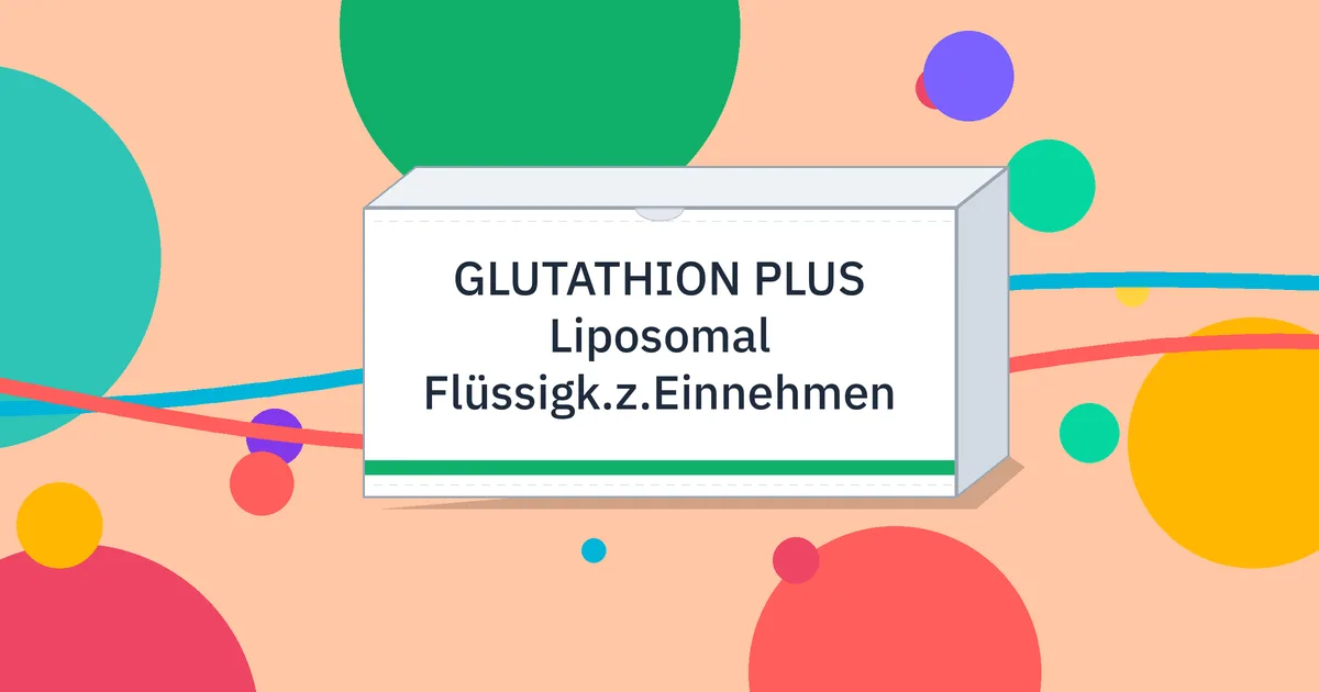 Symbolbild: Packung mit der Aufschrift GLUTATHION PLUS Liposomal Flüssigk.z.Einnehmen (PZN 20385611) – Verfügbarkeit und Bezug in Apotheken in Frankfurt am Main