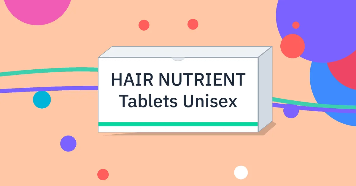 Symbolbild: Packung mit der Aufschrift HAIR NUTRIENT Tablets Unisex (PZN 18305154) – Verfügbarkeit und Bezug in Apotheken in Frankfurt am Main