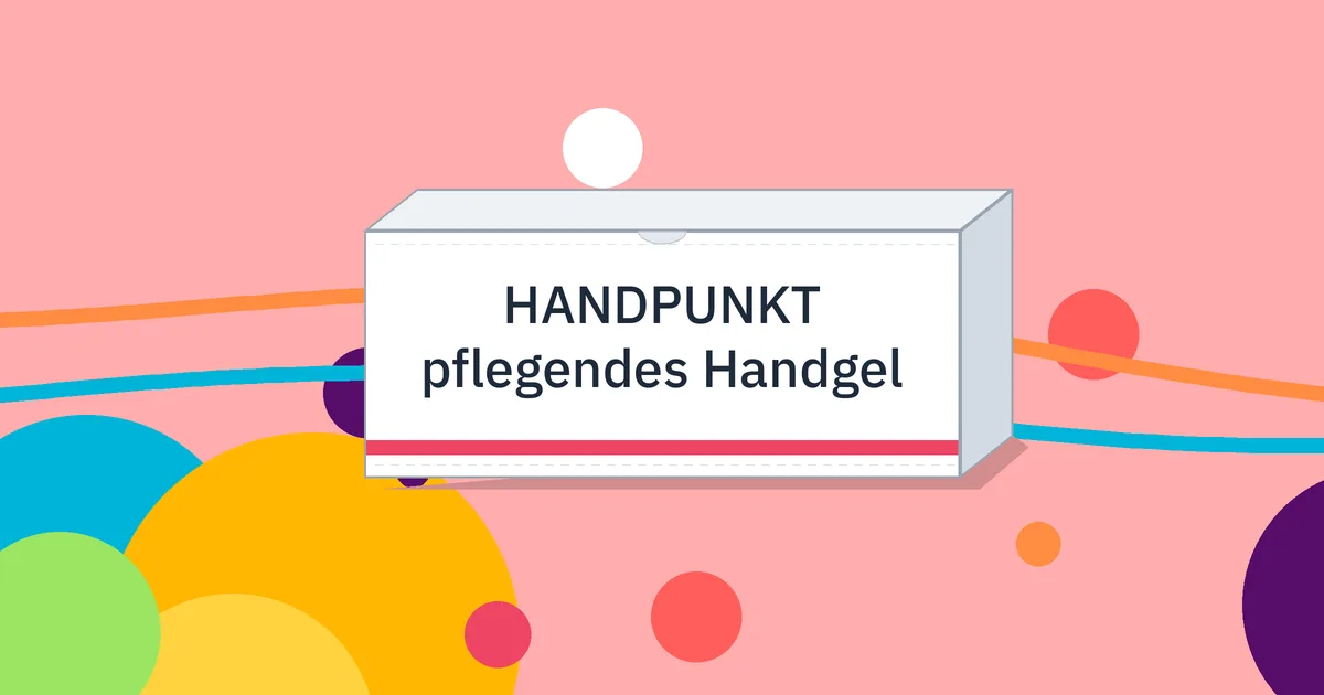 Symbolbild: Packung mit der Aufschrift HANDPUNKT pflegendes Handgel (PZN 18436436) – Verfügbarkeit und Bezug in Apotheken in Frankfurt am Main