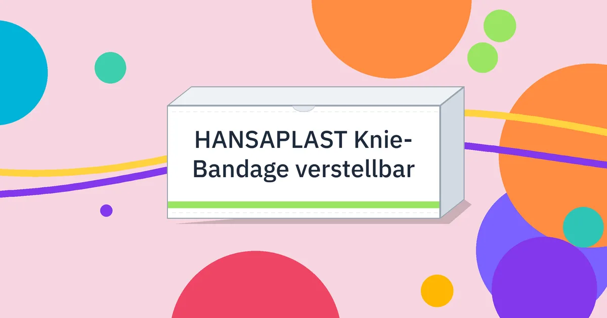 Symbolbild: Packung mit der Aufschrift HANSAPLAST Knie-Bandage verstellbar (PZN 18256740) – Verfügbarkeit und Bezug in Apotheken in Frankfurt am Main