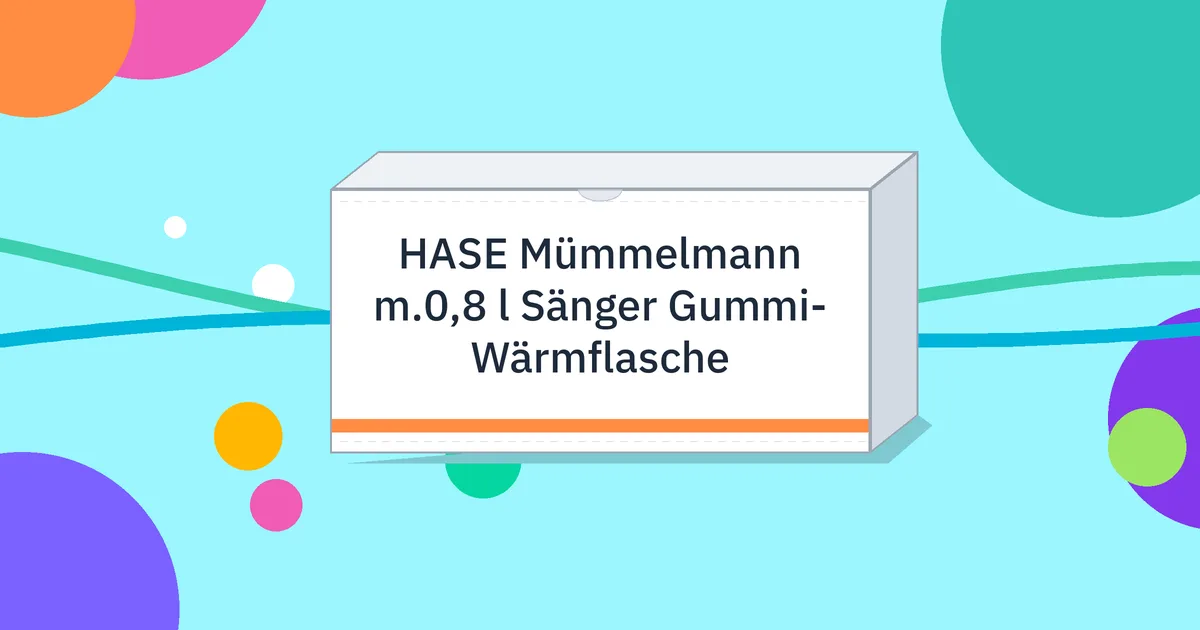 Symbolbild: Packung mit der Aufschrift HASE Mümmelmann m.0,8 l Sänger Gummi-Wärmflasche (PZN 11543264) – Verfügbarkeit und Bezug in Apotheken in Frankfurt am Main