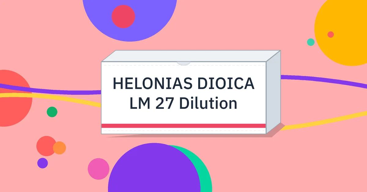 Symbolbild: Packung mit der Aufschrift HELONIAS DIOICA LM 27 Dilution (PZN 12887190) – Verfügbarkeit und Bezug in Apotheken in Frankfurt am Main