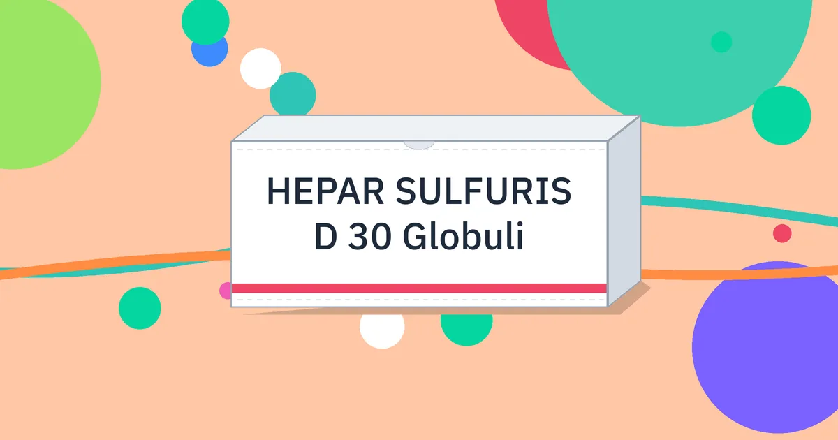 Symbolbild: Packung mit der Aufschrift HEPAR SULFURIS D 30 Globuli (PZN 11556203) – Verfügbarkeit und Bezug in Apotheken in Frankfurt am Main