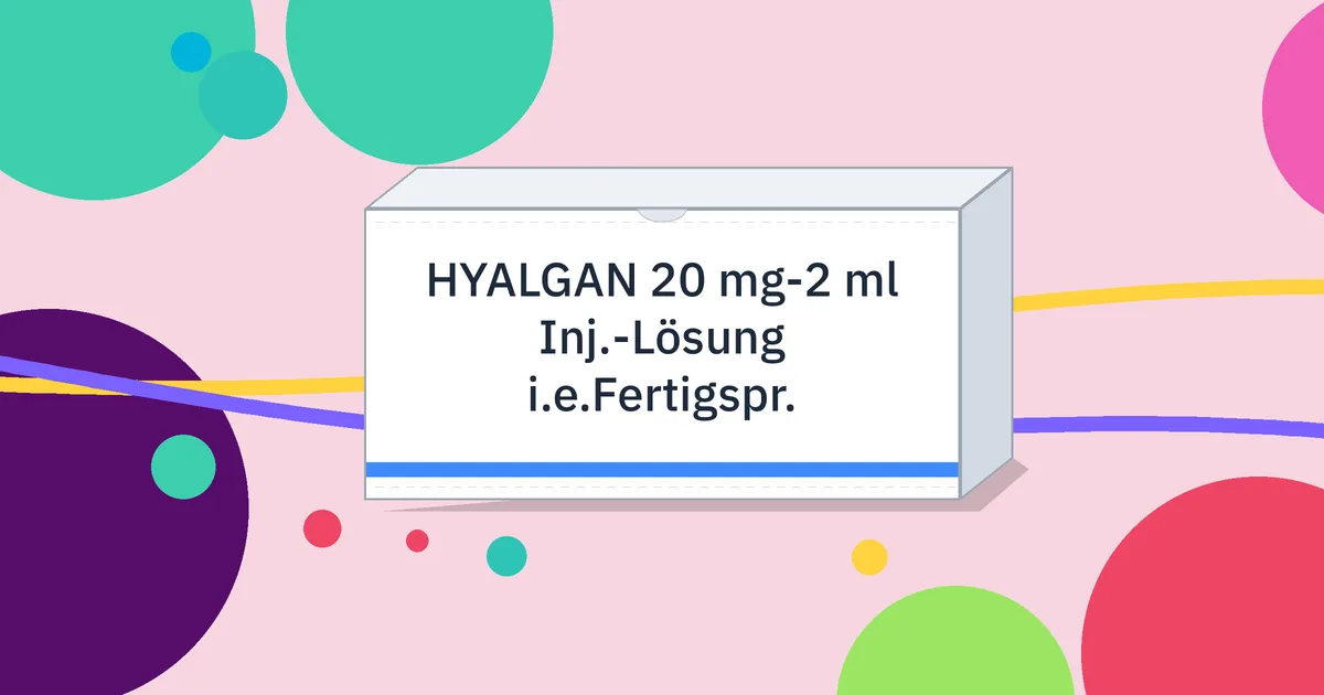 Symbolbild: Packung mit der Aufschrift HYALGAN 20 mg-2 ml Inj.-Lösung i.e.Fertigspr. (PZN 16893419) – Verfügbarkeit und Bezug in Apotheken in Frankfurt am Main