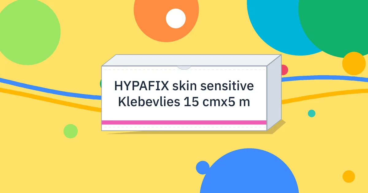 Symbolbild: Packung mit der Aufschrift HYPAFIX skin sensitive Klebevlies 15 cmx5 m (PZN 20776990) – Verfügbarkeit und Bezug in Apotheken in Frankfurt am Main