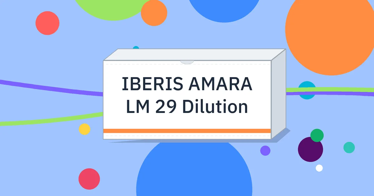 Symbolbild: Packung mit der Aufschrift IBERIS AMARA LM 29 Dilution (PZN 12891599) – Verfügbarkeit und Bezug in Apotheken in Frankfurt am Main