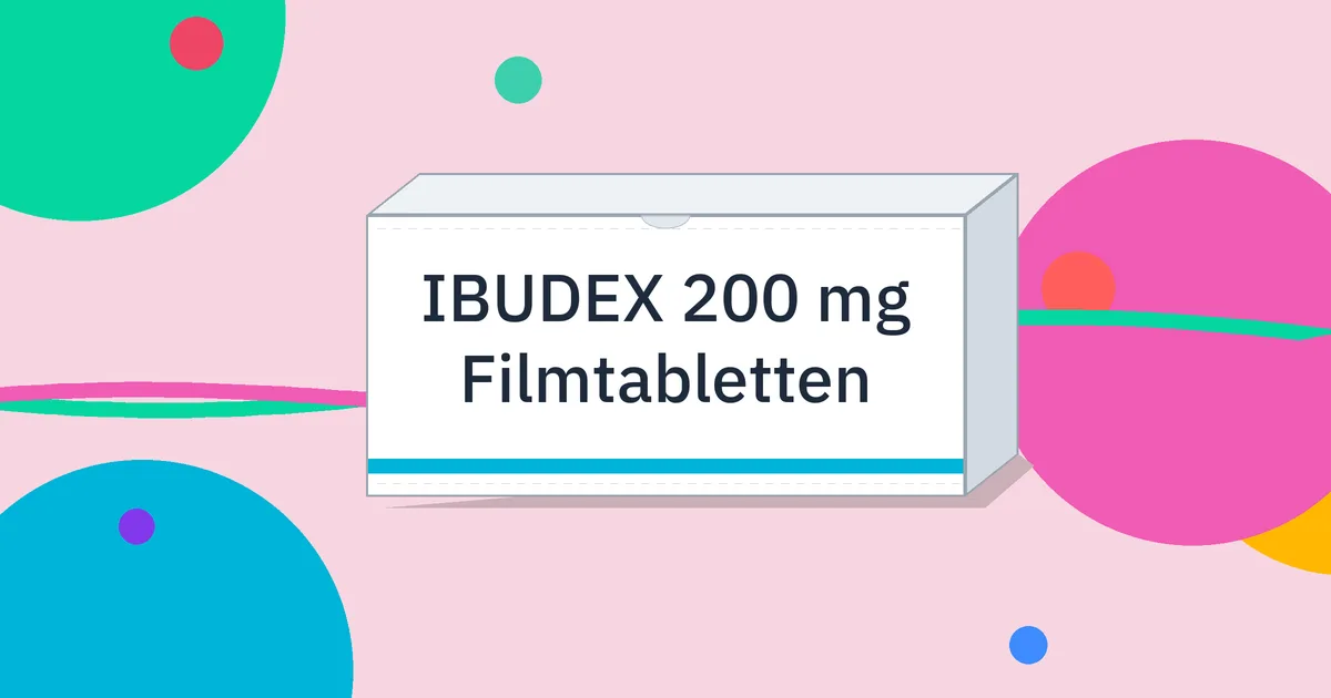 Symbolbild: Packung mit der Aufschrift IBUDEX 200 mg Filmtabletten (PZN 09294871) – Verfügbarkeit und Bezug in Apotheken in Frankfurt am Main