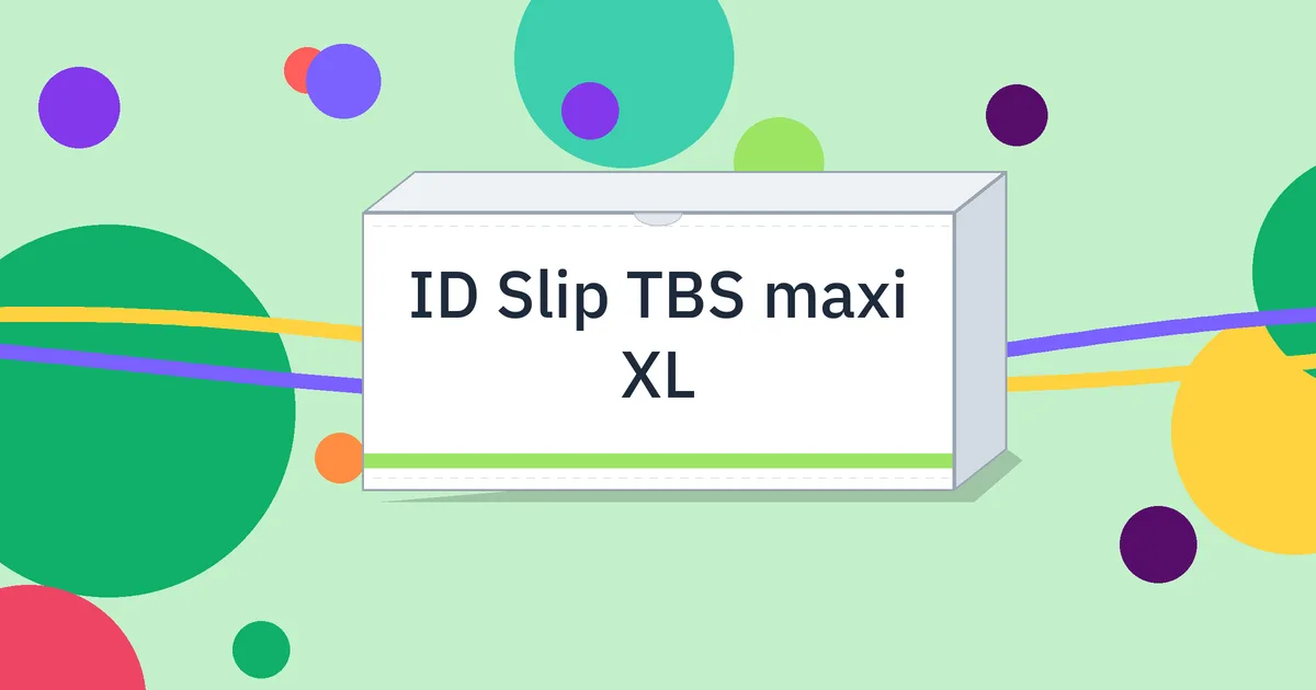 Symbolbild: Packung mit der Aufschrift ID Slip TBS maxi XL (PZN 16626902) – Verfügbarkeit und Bezug in Apotheken in Frankfurt am Main