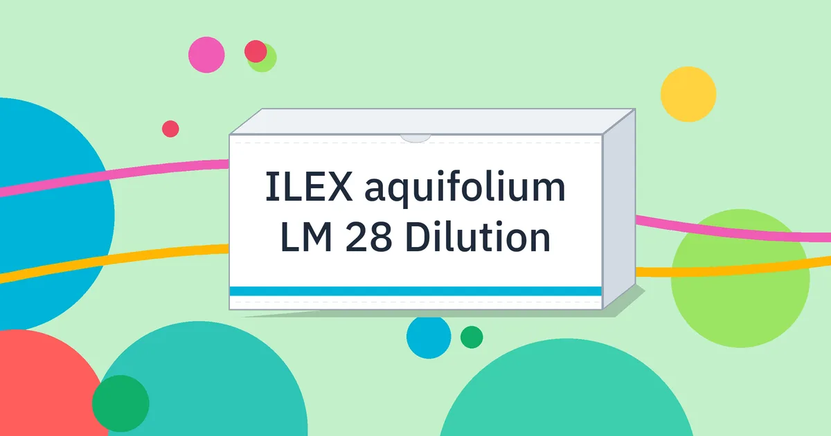 Symbolbild: Packung mit der Aufschrift ILEX aquifolium LM 28 Dilution (PZN 12912284) – Verfügbarkeit und Bezug in Apotheken in Frankfurt am Main