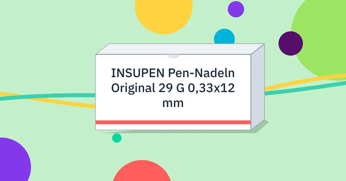 Symbolbild: Packung mit der Aufschrift INSUPEN Pen-Nadeln Original 29 G 0,33x12 mm (PZN 19194828) – Verfügbarkeit und Bezug in Apotheken in Frankfurt am Main