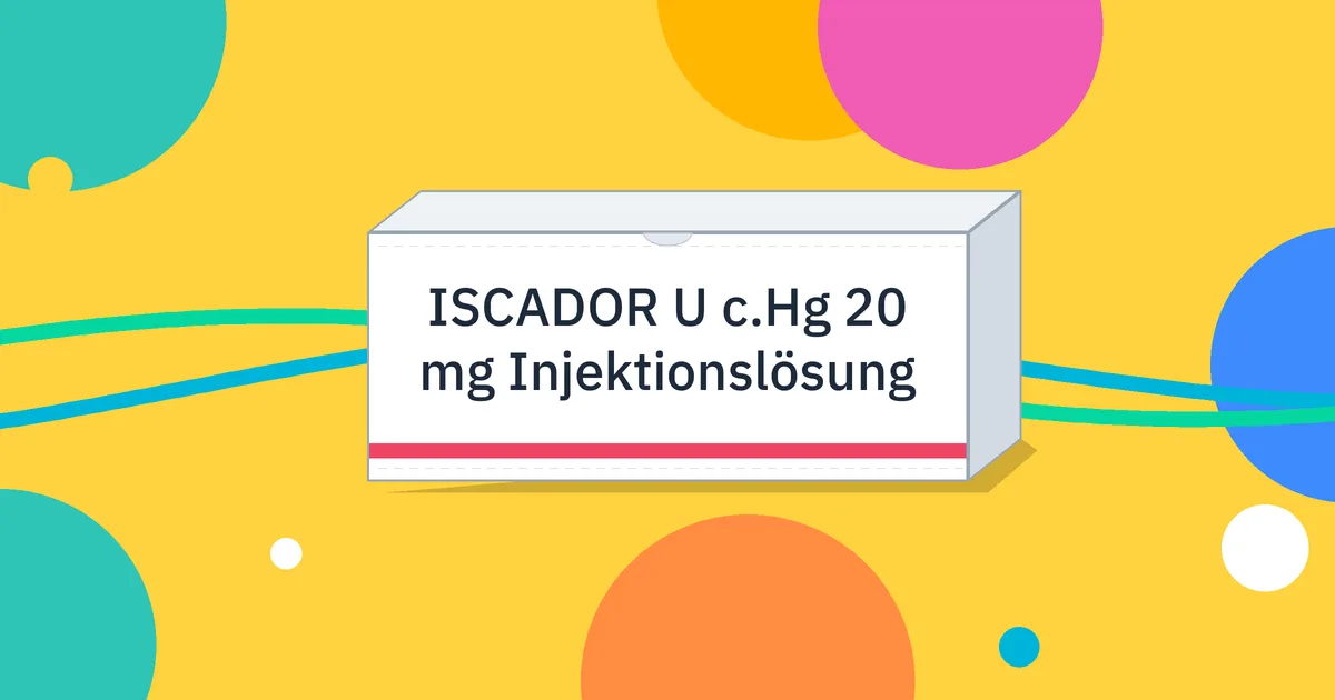 Symbolbild: Packung mit der Aufschrift ISCADOR U c.Hg 20 mg Injektionslösung (PZN 01386438) – Verfügbarkeit und Bezug in Apotheken in Frankfurt am Main