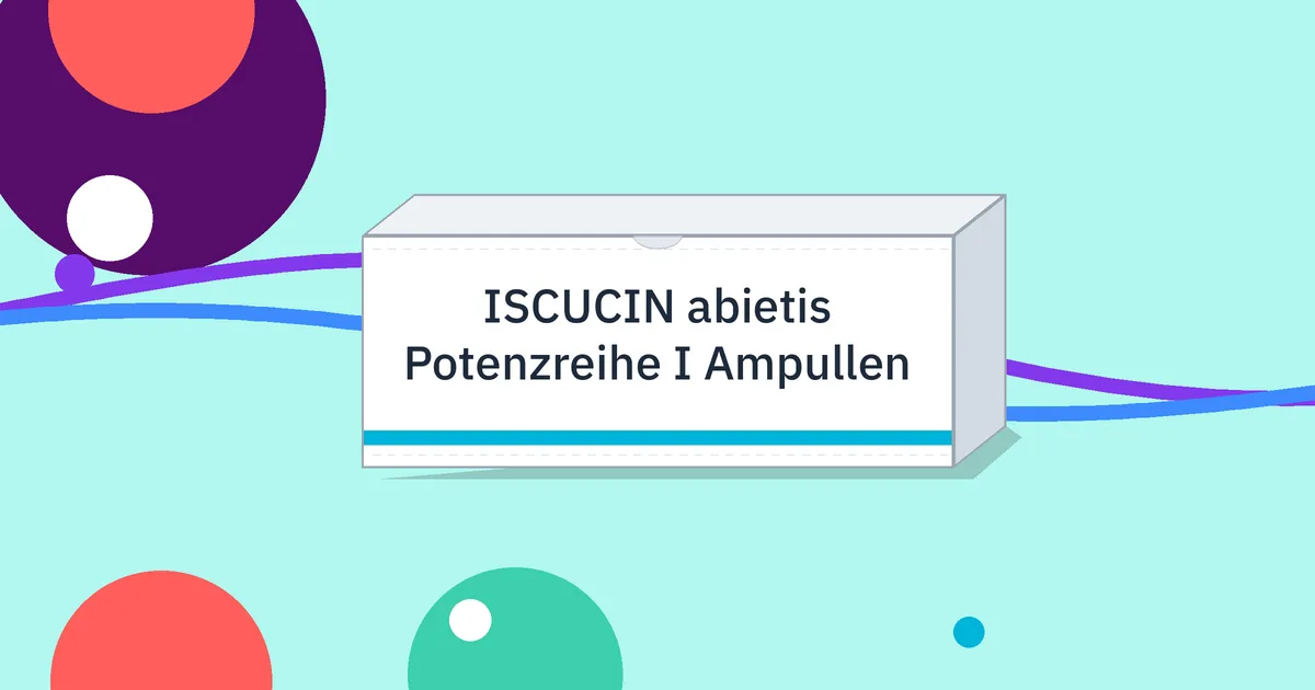 Symbolbild: Packung mit der Aufschrift ISCUCIN abietis Potenzreihe I Ampullen (PZN 04428858) – Verfügbarkeit und Bezug in Apotheken in Frankfurt am Main