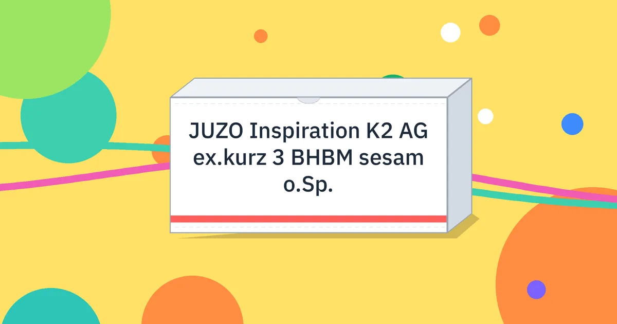 Symbolbild: Packung mit der Aufschrift JUZO Inspiration K2 AG ex.kurz 3 BHBM sesam o.Sp. (PZN 14877959) – Verfügbarkeit und Bezug in Apotheken in Frankfurt am Main
