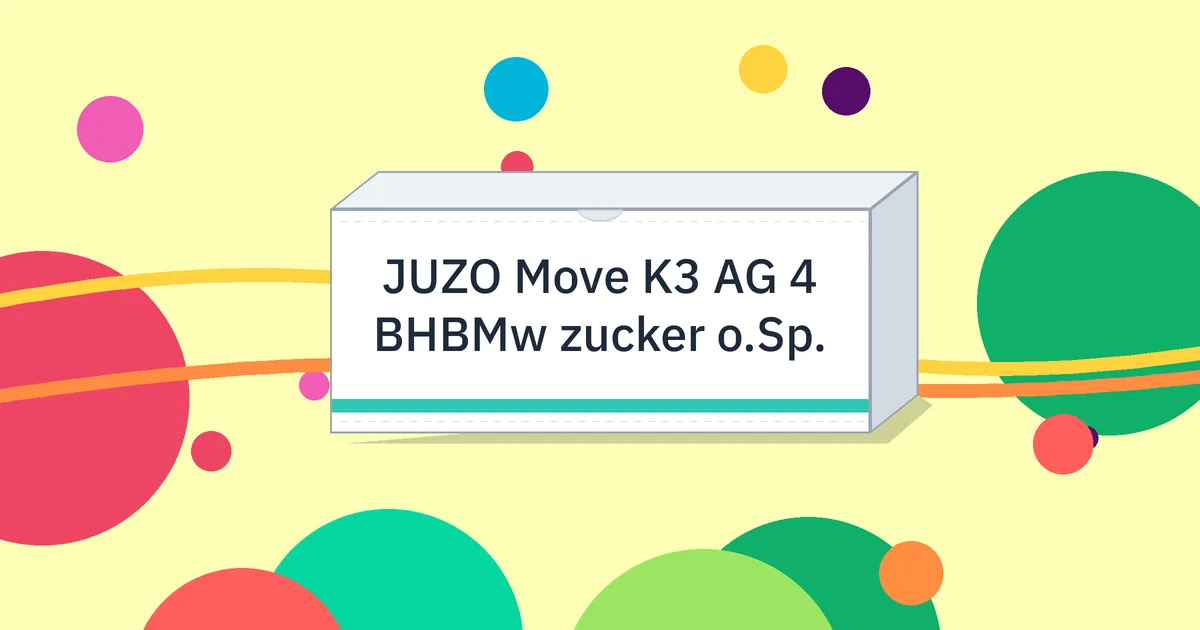Symbolbild: Packung mit der Aufschrift JUZO Move K3 AG 4 BHBMw zucker o.Sp. (PZN 18578165) – Verfügbarkeit und Bezug in Apotheken in Frankfurt am Main
