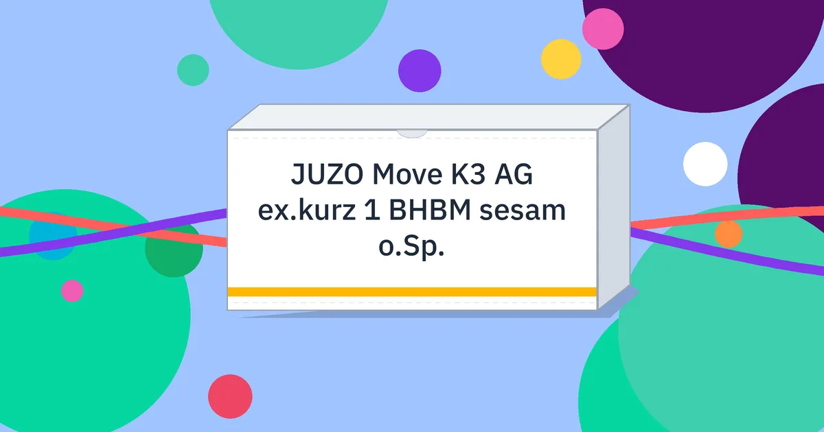 Symbolbild: Packung mit der Aufschrift JUZO Move K3 AG ex.kurz 1 BHBM sesam o.Sp. (PZN 18586029) – Verfügbarkeit und Bezug in Apotheken in Frankfurt am Main