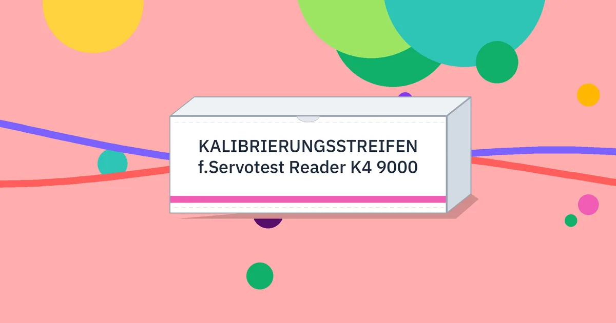 Symbolbild: Packung mit der Aufschrift KALIBRIERUNGSSTREIFEN f.Servotest Reader K4 9000 (PZN 07238549) – Verfügbarkeit und Bezug in Apotheken in Frankfurt am Main