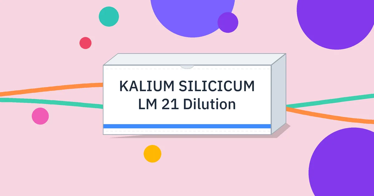 Symbolbild: Packung mit der Aufschrift KALIUM SILICICUM LM 21 Dilution (PZN 12925996) – Verfügbarkeit und Bezug in Apotheken in Frankfurt am Main