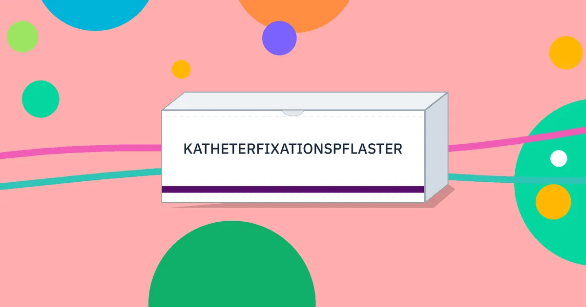 Symbolbild: Packung mit der Aufschrift KATHETERFIXATIONSPFLASTER (PZN 10934583) – Verfügbarkeit und Bezug in Apotheken in Frankfurt am Main