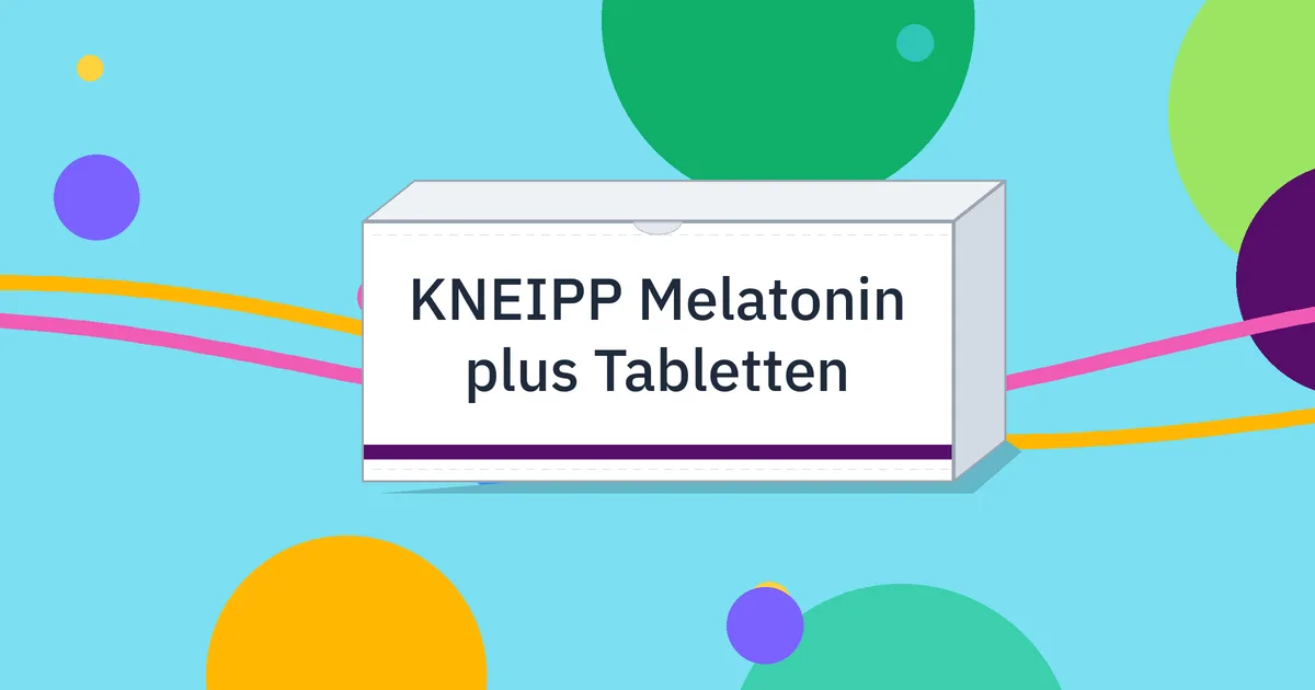 Symbolbild: Packung mit der Aufschrift KNEIPP Melatonin plus Tabletten (PZN 19549272) – Verfügbarkeit und Bezug in Apotheken in Frankfurt am Main