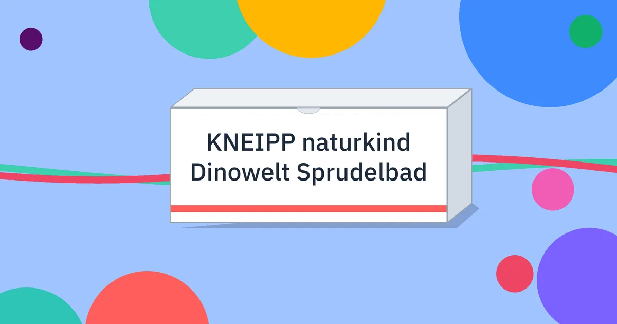 Symbolbild: Packung mit der Aufschrift KNEIPP naturkind Dinowelt Sprudelbad (PZN 19335097) – Verfügbarkeit und Bezug in Apotheken in Frankfurt am Main