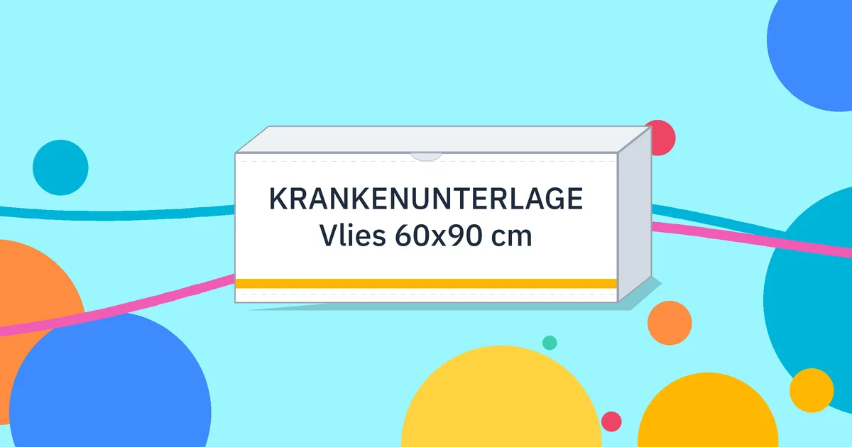 Symbolbild: Packung mit der Aufschrift KRANKENUNTERLAGE Vlies 60x90 cm (PZN 01722468) – Verfügbarkeit und Bezug in Apotheken in Frankfurt am Main