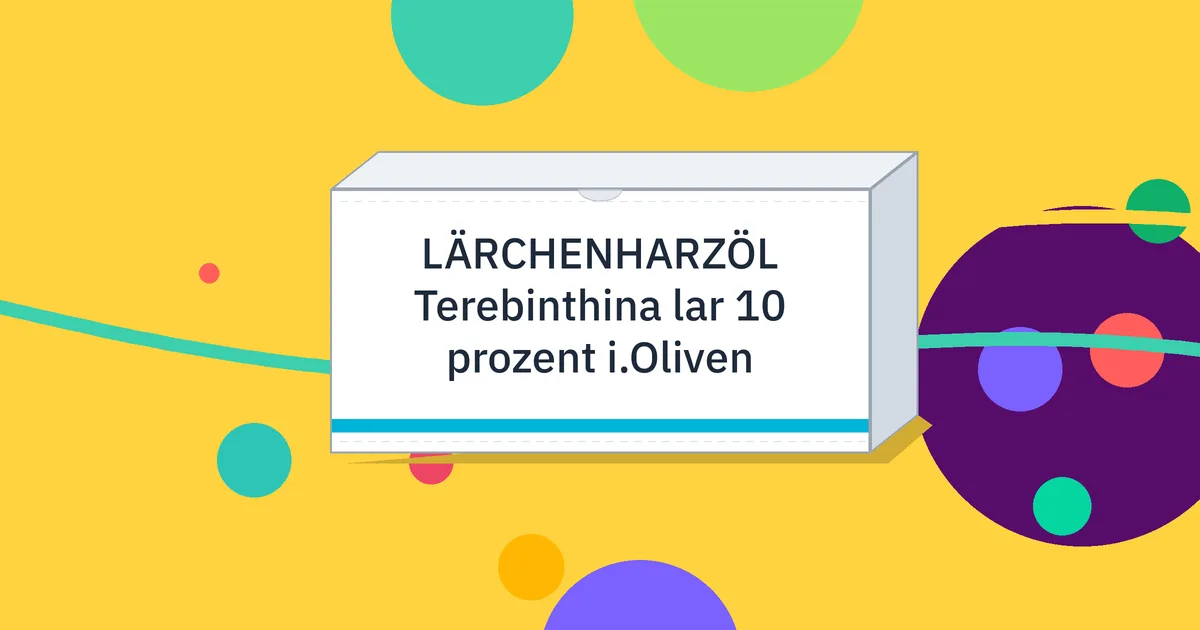 Symbolbild: Packung mit der Aufschrift LÄRCHENHARZÖL Terebinthina lar 10 prozent i.Oliven (PZN 02467771) – Verfügbarkeit und Bezug in Apotheken in Frankfurt am Main