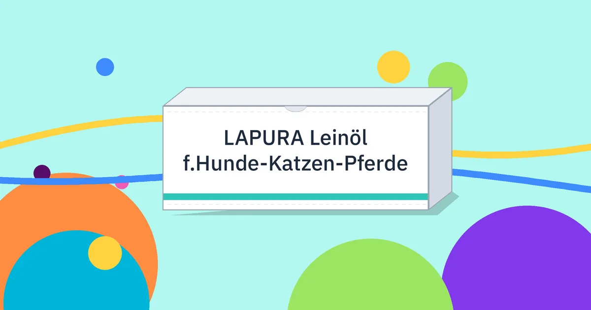 Symbolbild: Packung mit der Aufschrift LAPURA Leinöl f.Hunde-Katzen-Pferde (PZN 18064992) – Verfügbarkeit und Bezug in Apotheken in Frankfurt am Main