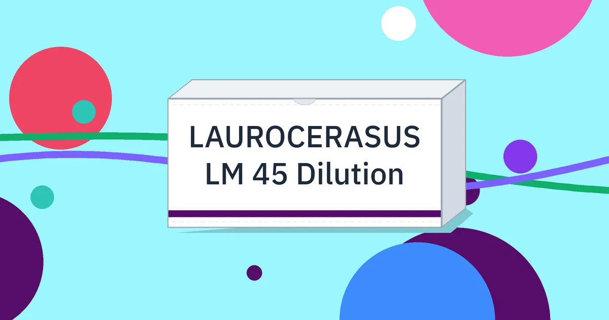 Symbolbild: Packung mit der Aufschrift LAUROCERASUS LM 45 Dilution (PZN 13524288) – Verfügbarkeit und Bezug in Apotheken in Frankfurt am Main