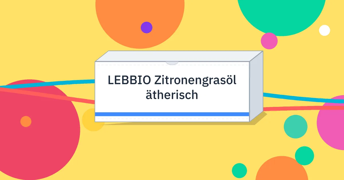 Symbolbild: Packung mit der Aufschrift LEBBIO Zitronengrasöl ätherisch (PZN 19408488) – Verfügbarkeit und Bezug in Apotheken in Frankfurt am Main
