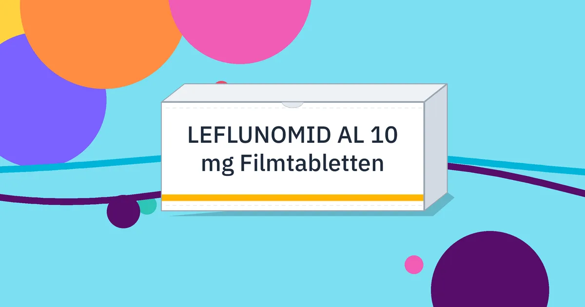 Symbolbild: Packung mit der Aufschrift LEFLUNOMID AL 10 mg Filmtabletten (PZN 06466633) – Verfügbarkeit und Bezug in Apotheken in Frankfurt am Main