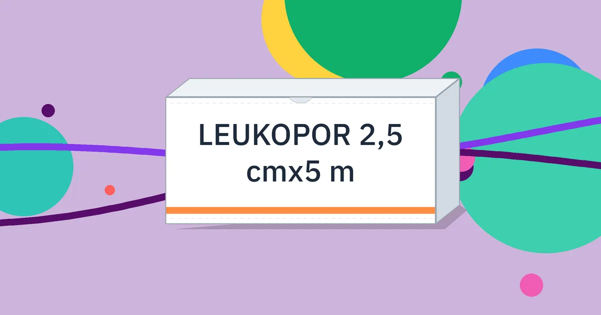 Symbolbild: Packung mit der Aufschrift LEUKOPOR 2,5 cmx5 m (PZN 19728218) – Verfügbarkeit und Bezug in Apotheken in Frankfurt am Main