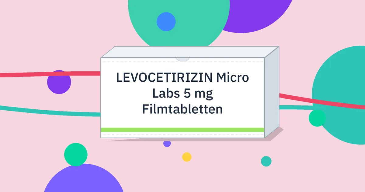 Symbolbild: Packung mit der Aufschrift LEVOCETIRIZIN Micro Labs 5 mg Filmtabletten (PZN 16821012) – Verfügbarkeit und Bezug in Apotheken in Frankfurt am Main
