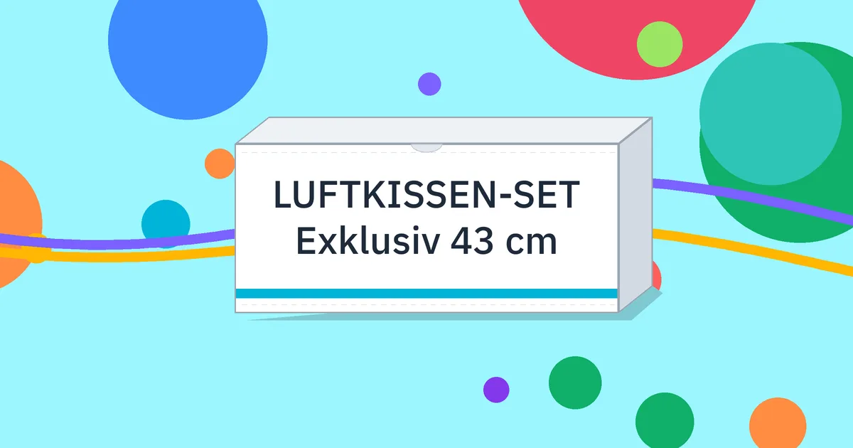 Symbolbild: Packung mit der Aufschrift LUFTKISSEN-SET Exklusiv 43 cm (PZN 10075341) – Verfügbarkeit und Bezug in Apotheken in Frankfurt am Main