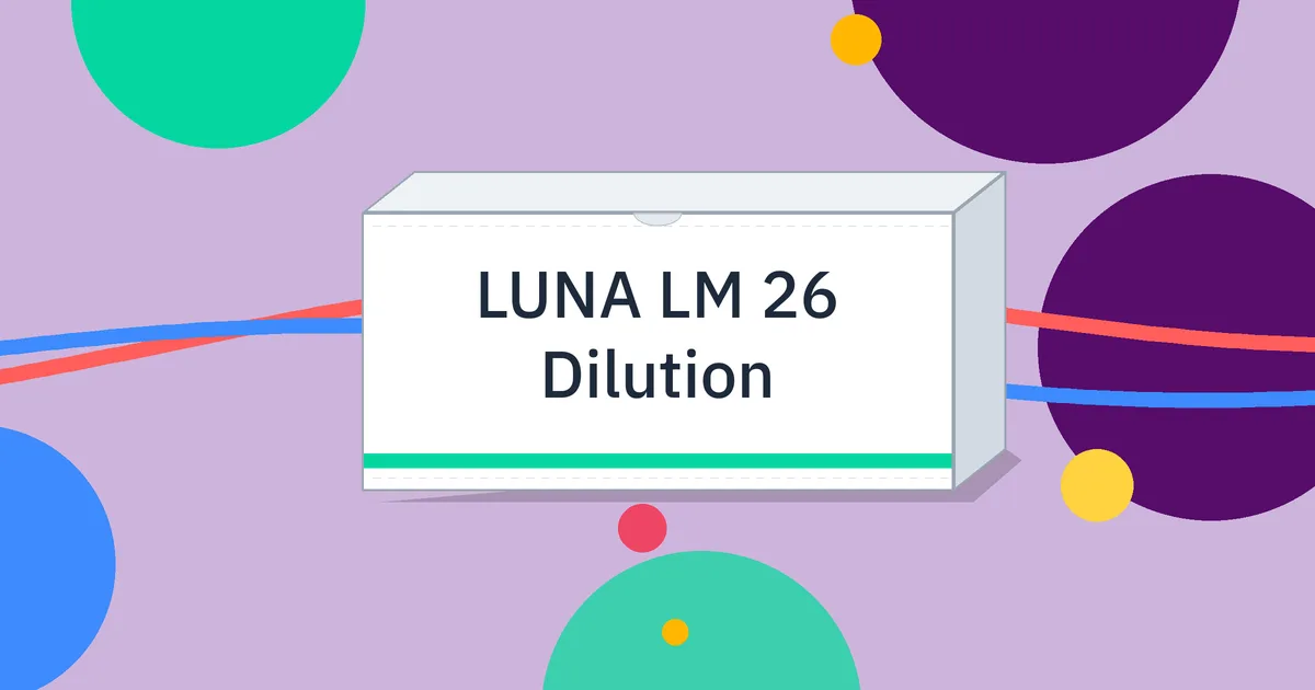 Symbolbild: Packung mit der Aufschrift LUNA LM 26 Dilution (PZN 12934044) – Verfügbarkeit und Bezug in Apotheken in Frankfurt am Main