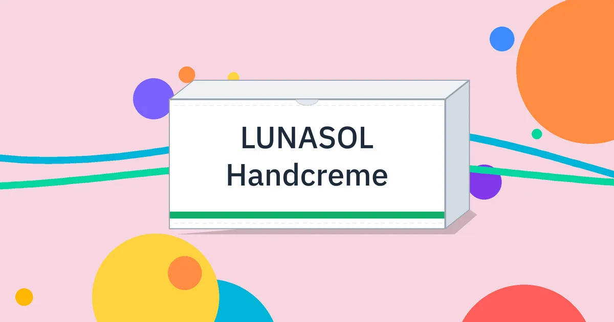 Symbolbild: Packung mit der Aufschrift LUNASOL Handcreme (PZN 19755333) – Verfügbarkeit und Bezug in Apotheken in Frankfurt am Main